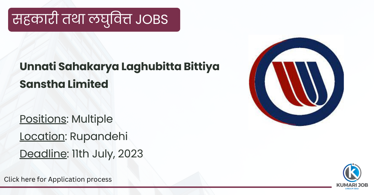 Unnati Sahakarya Laghubitta Job Vacancy